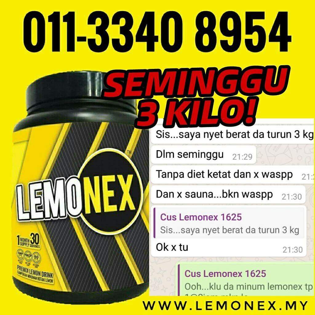 LEMONEX : Penyelesaian Terbaik Turunkan Berat Badan Cara Sihat