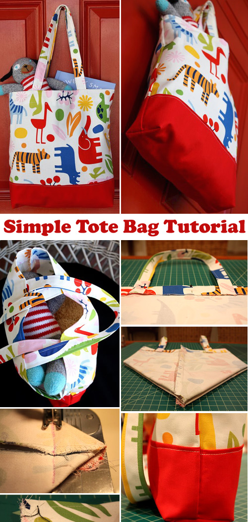 Simple Tote Bag Tutorial ~ DIY Tutorial Ideas!