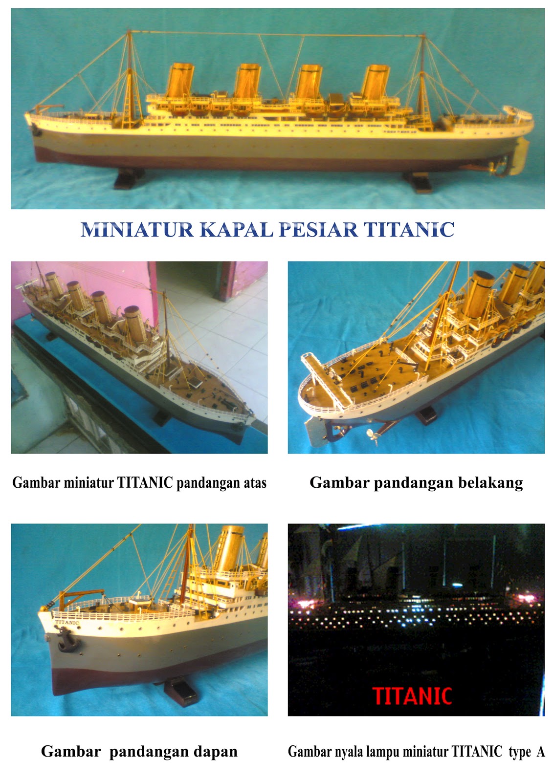 Miniatur Kapal | Kerajinan Tangan | Kapal Titanic | Kerajinan Kayu: MINIATUR KAPAL PESIAR TITANIC