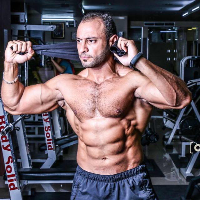 world bodybuilders pictures: syrian bodybuilder bader monakel from damscus