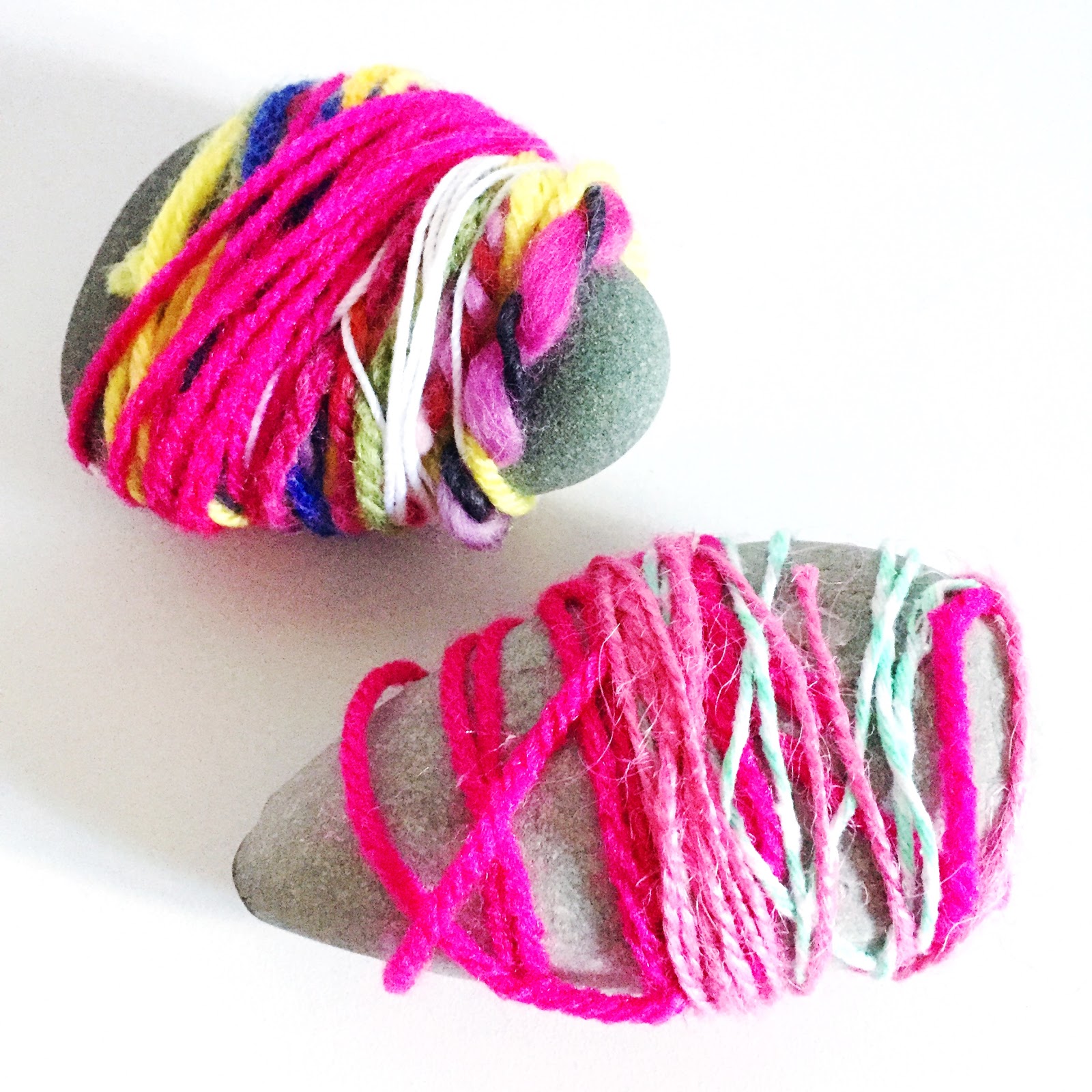 Yarn-Wrapped Rocks - smocks.on