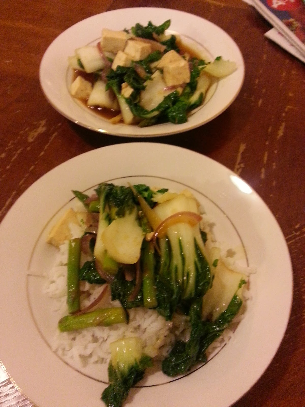 HCF: Baby Bok Choy and Tofu in Sweet and Sour Sauce