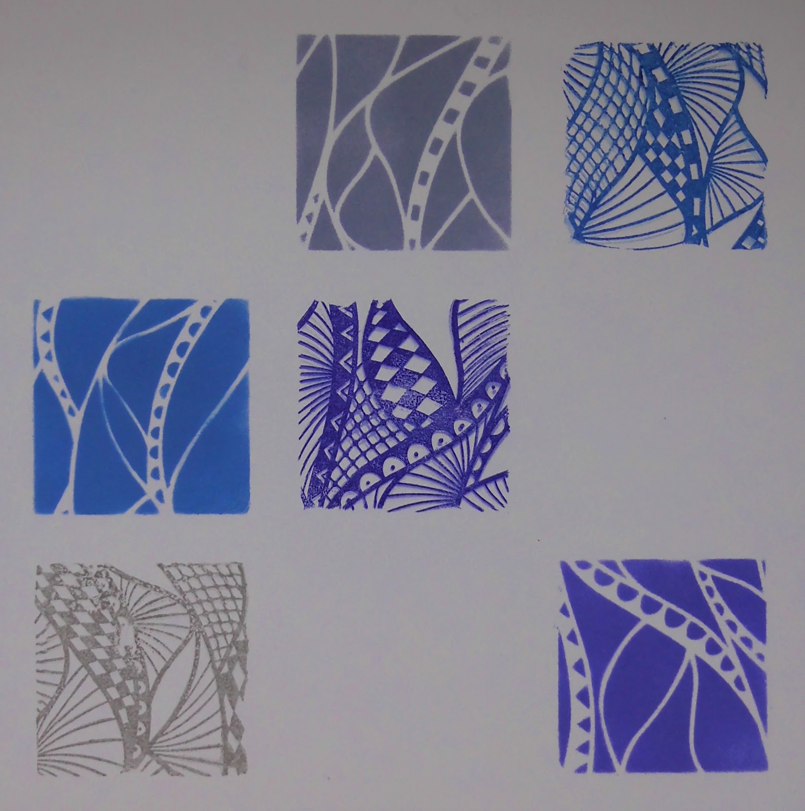 Sarah's Craft Shed: Large stamps through a Stencil
