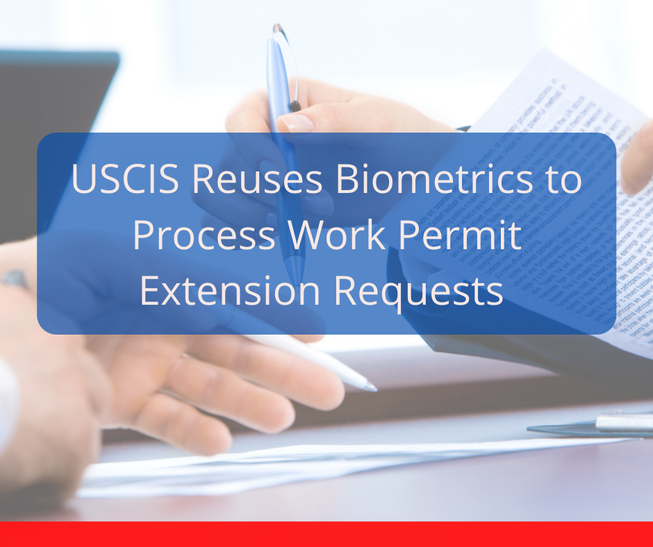 Sweet Beginning USA: USCIS Reuses Biomtrics for I-765 Work Permit ...