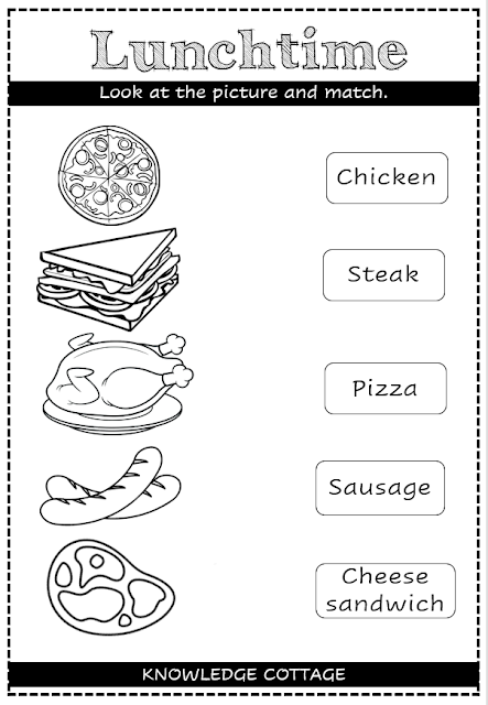 Topic 4 : Lunchtime Worksheets (Part 1)
