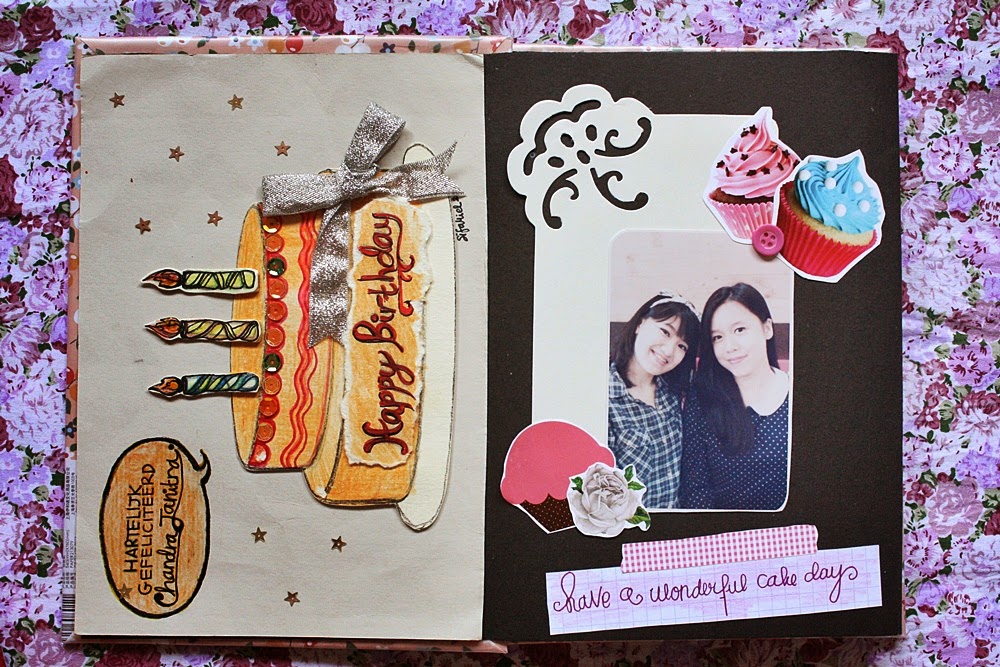 membuat scrabook: scrapbook ulang tahun A5 - SCRAPTERRA