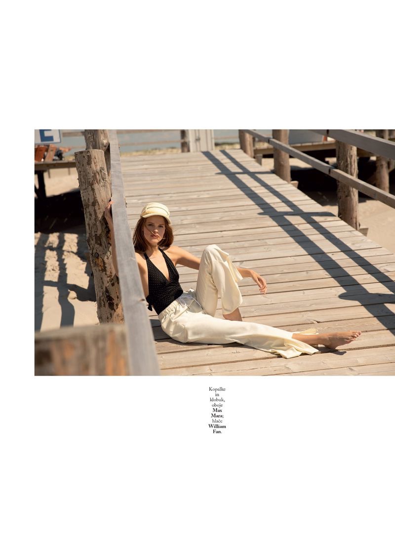 Kim Riekenberg heads to the beach with Elle Slovenia