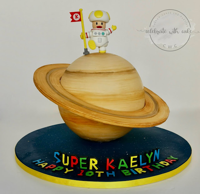 Celebrate with Cake!: 3D sculpted Saturn Cake