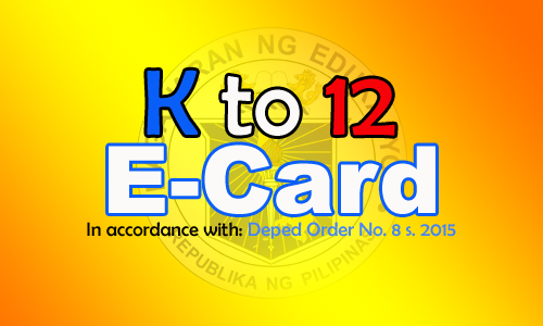 K to 12 Sample Report Card