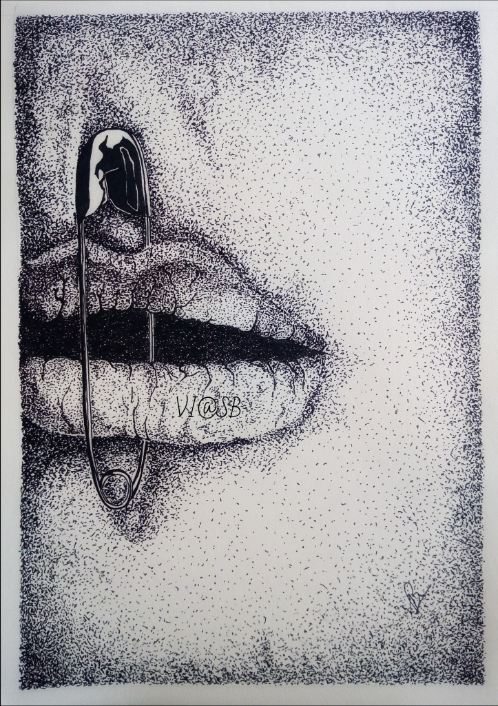 Vivid Imaginations (Sketch Art): Silence is stronger than words