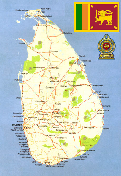 Mapas Geográficos de Sri Lanka - Geografia Total™