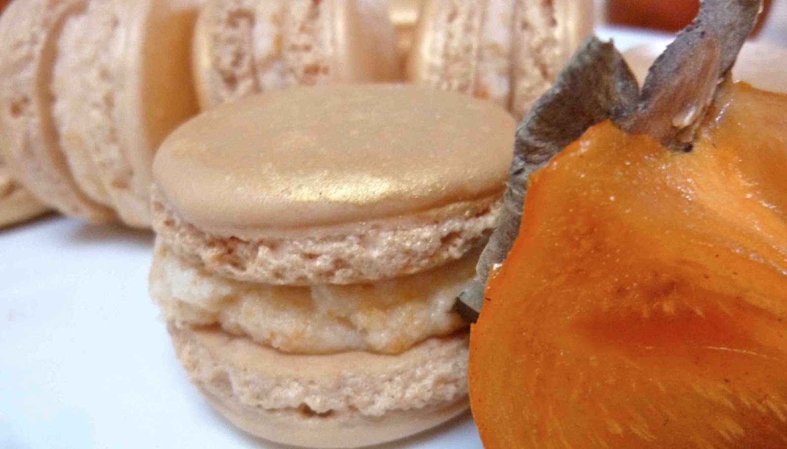 Golden Macarons with Persimmon Buttercream Filling – Diary of a Mad ...