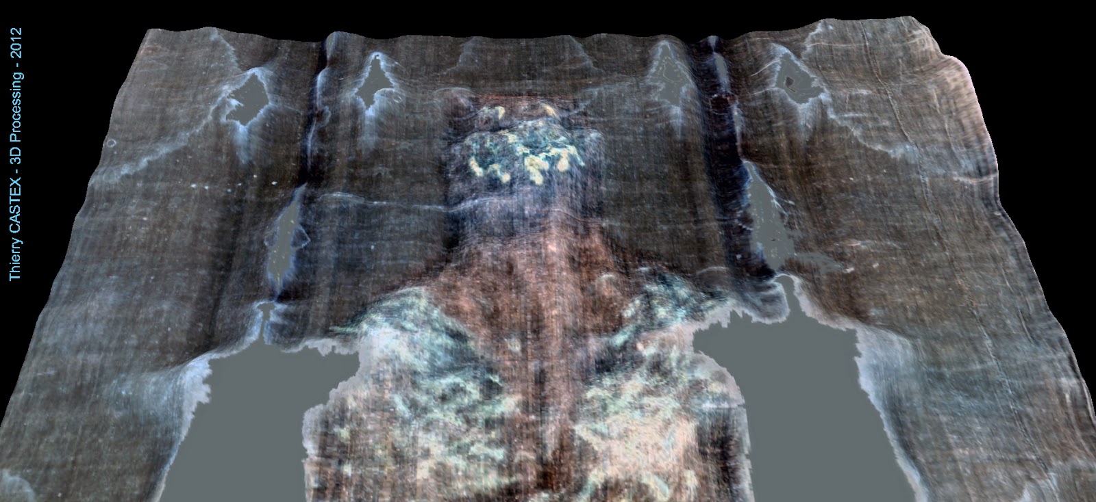 Etude de l'image du Linceul de Turin: Vues 3D de la face dorsale du ...