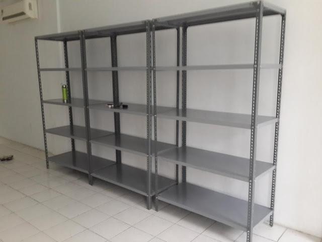 Rak Besi Siku Kapasitas 100kg/Shelving ~ RAK SURYA MANDIRI