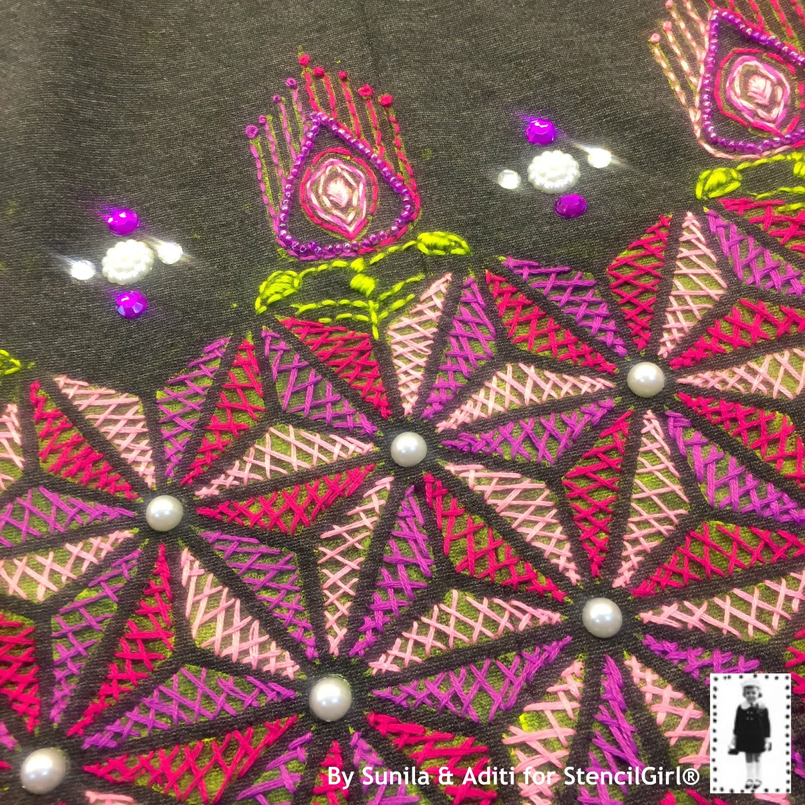 StencilGirl Talk: Let's Wear It: Stenciled, Embroidery Embellished ...