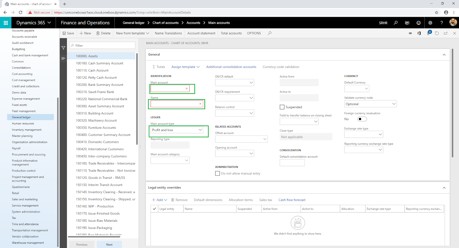 Create main account & Basic List of Chart of accout ~ Dynamics365 for ...