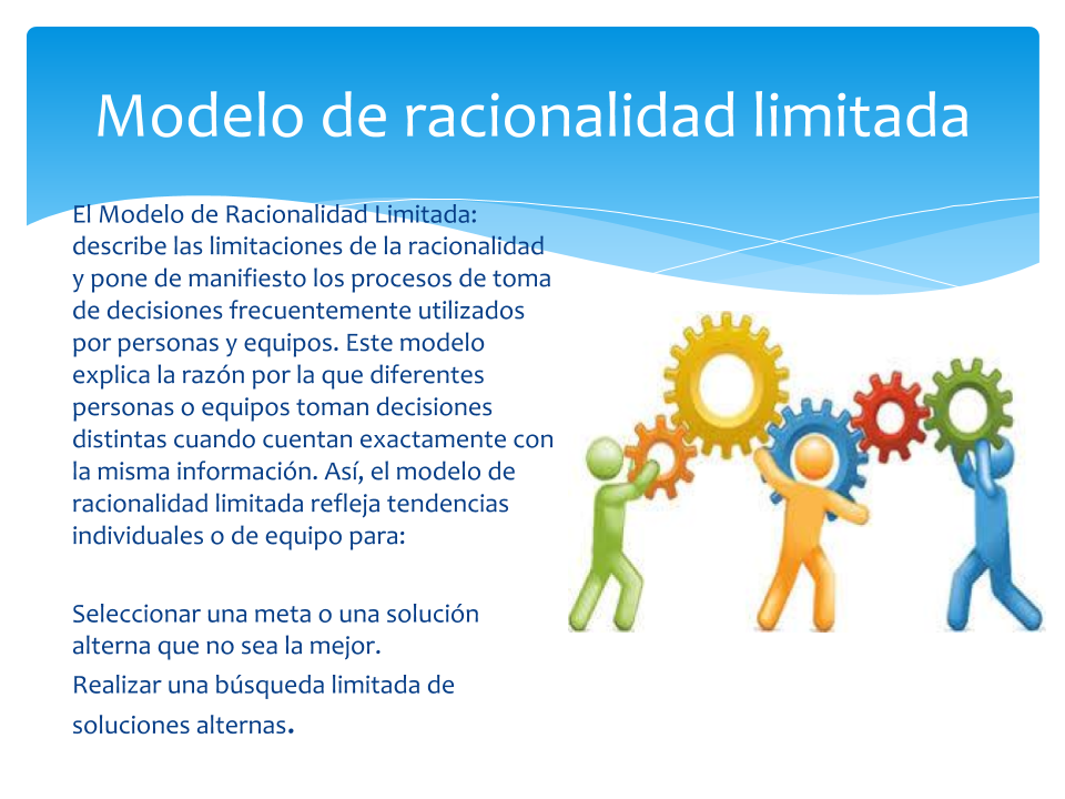 tomas de decisiones: modelo racional limitada