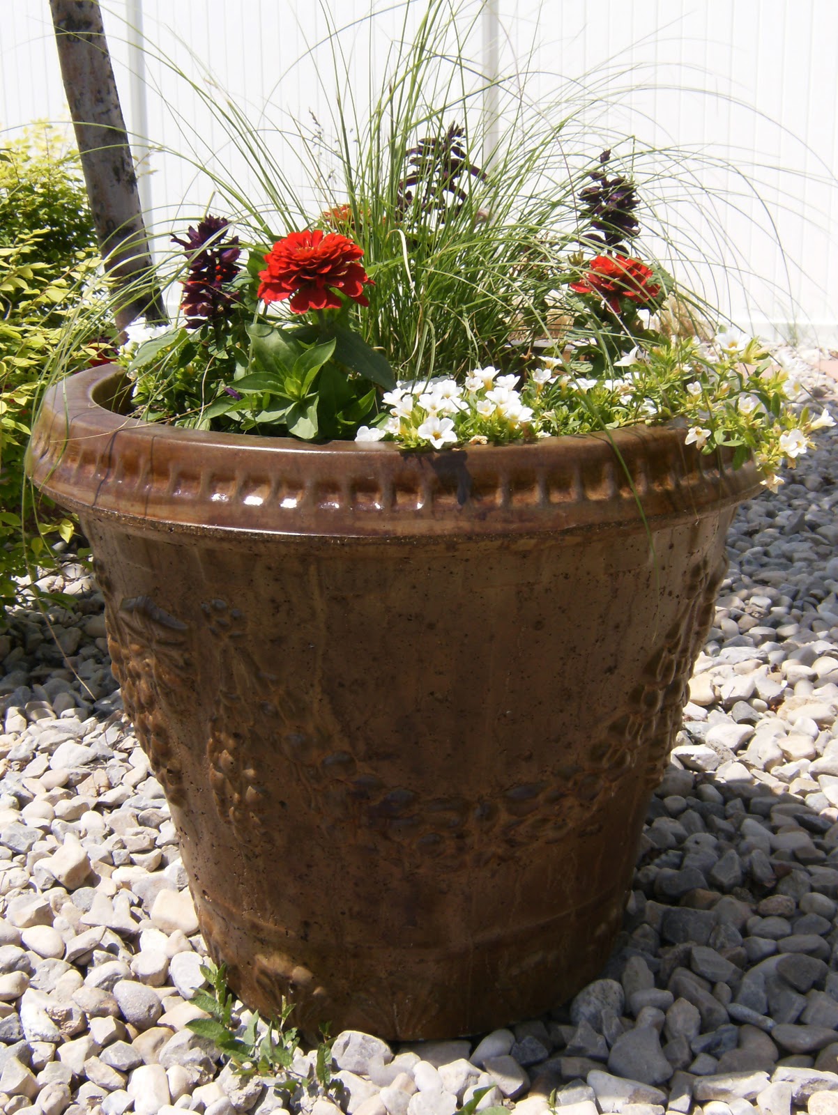 concrete yard decor: PLANTERS
