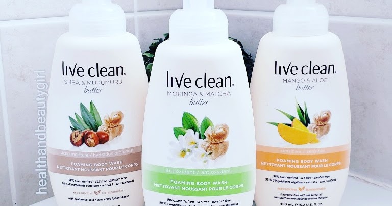 Health and Beauty Girl : New! Live Clean Foaming Body Washes
