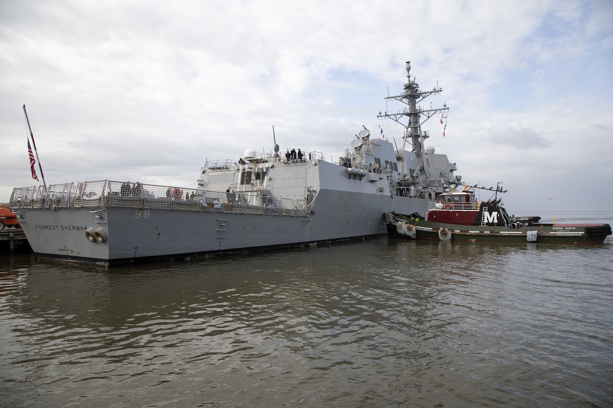 USS Forrest Sherman (DDG 98) departs departs Naval Station Norfolk for ...
