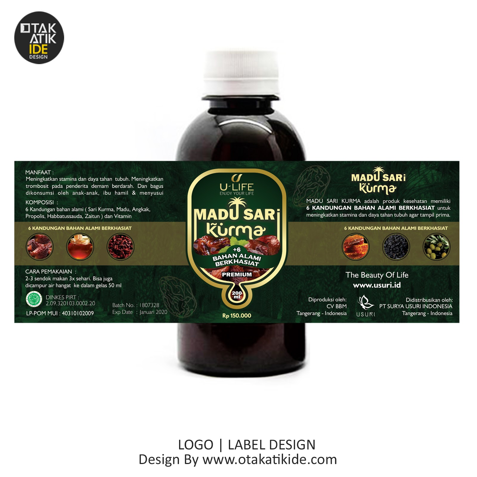 Jasa Desain Branding Produk Madu Sari Kurma - Otakatikide | Jasa Desain ... Jasa Desain Branding Produk Madu Sari Kurma - Otakatikide | Jasa Desain ...