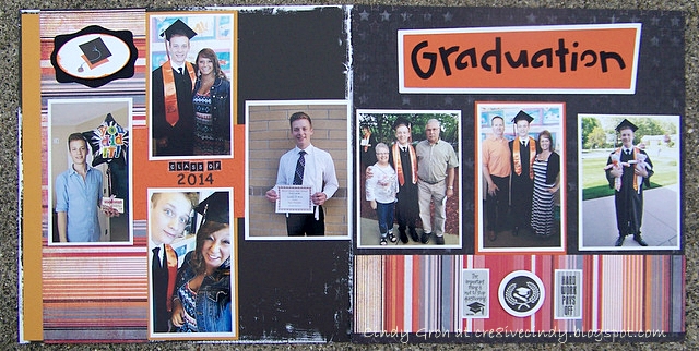 Cre8iveCindy: Graduation Layout in Orange and Black
