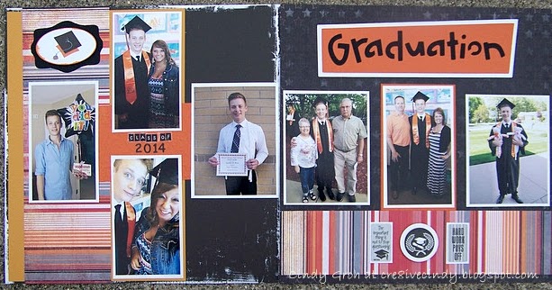 Cre8iveCindy: Graduation Layout in Orange and Black