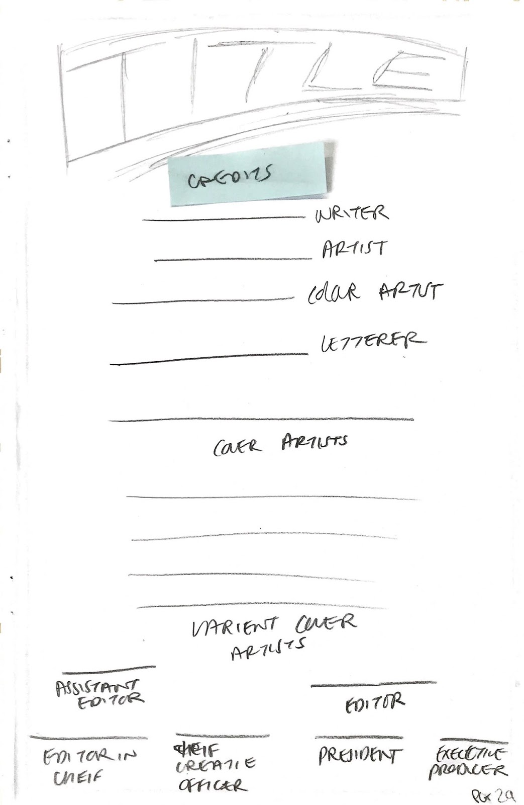 Draft Comic Page Plans: