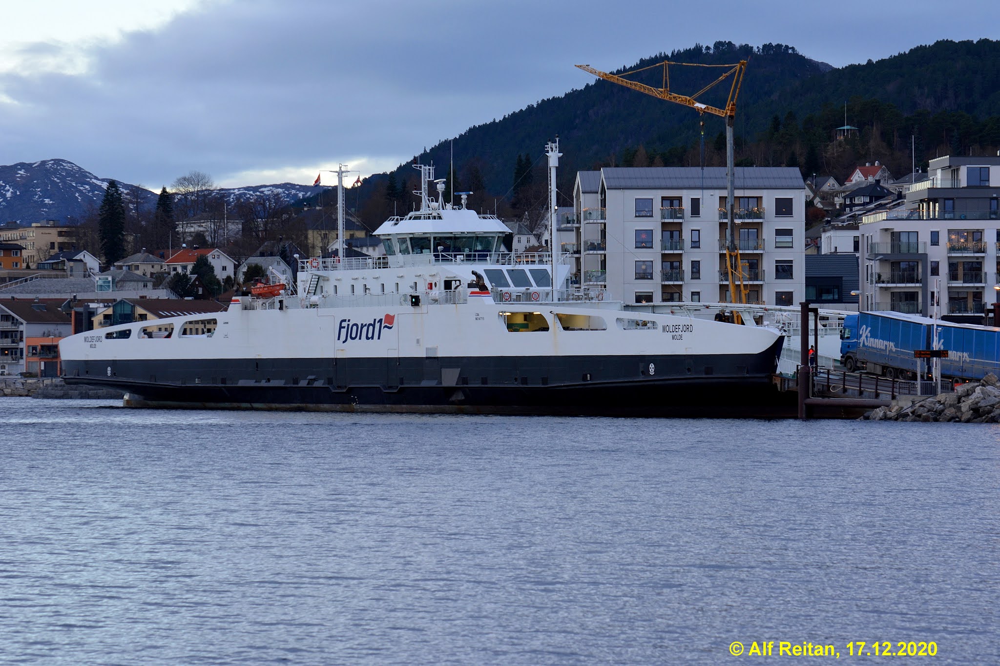 "Moldefjord" i rute Molde - Vestnes, Molde 17.02.2020.