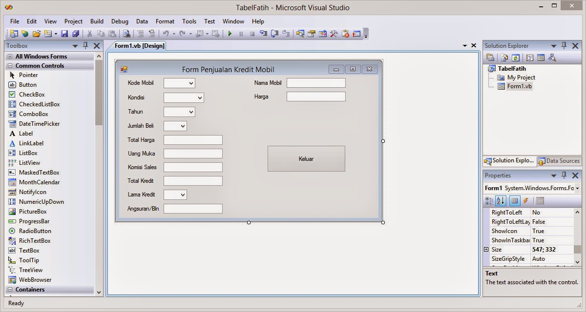 Marubaini Rambe Yuk Belajar Pemrograman Visual Basic Dot Net Di Mesrannet