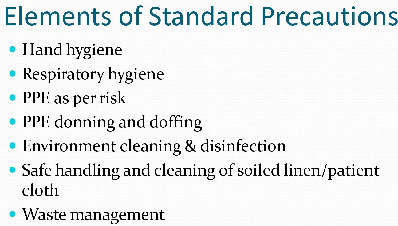 Standard Precautions for Healthcare Workers on COVID -19