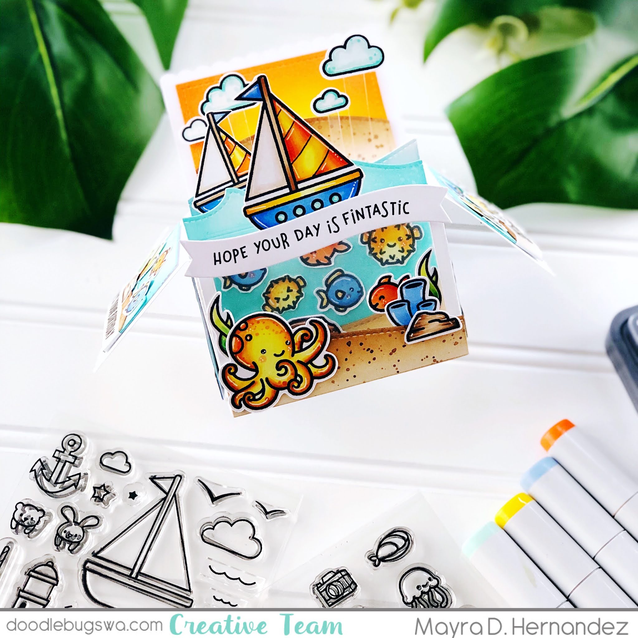 Doodlebugs: Fun Summer Themed Pop-Up Card...