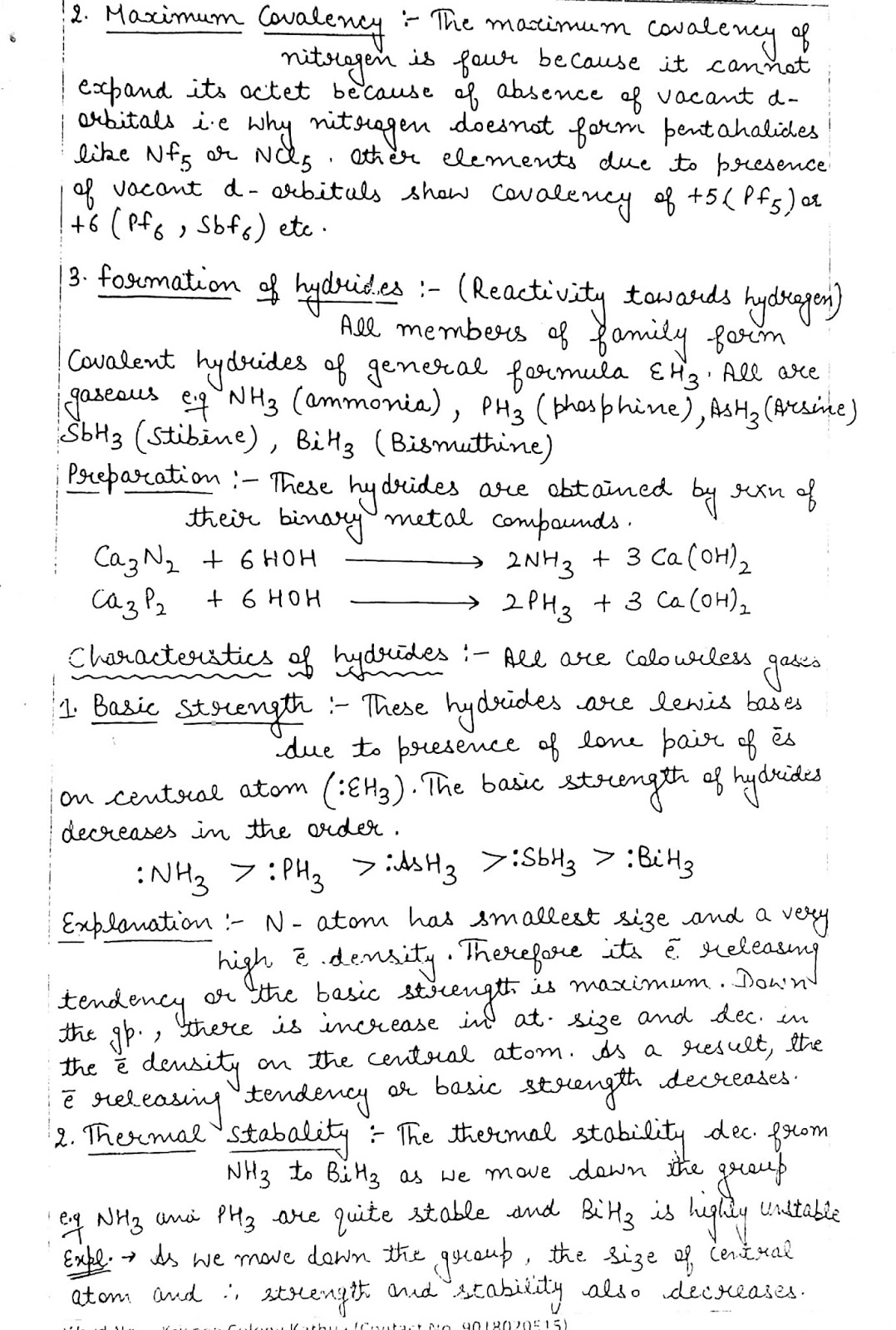 p-Block Elements Handwritten Notes for Class 12th Chemistry || CBSE ...