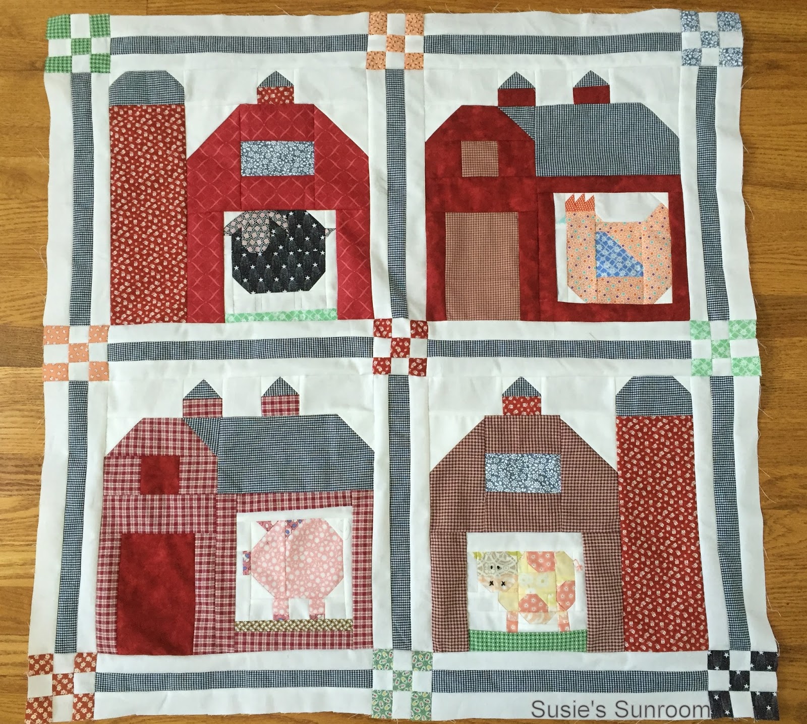 Susie's Sunroom: My Finished Farm Girl Vintage Quilt
