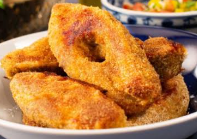 Aroma da Cozinha: Posta de tilápia assada à milanesa