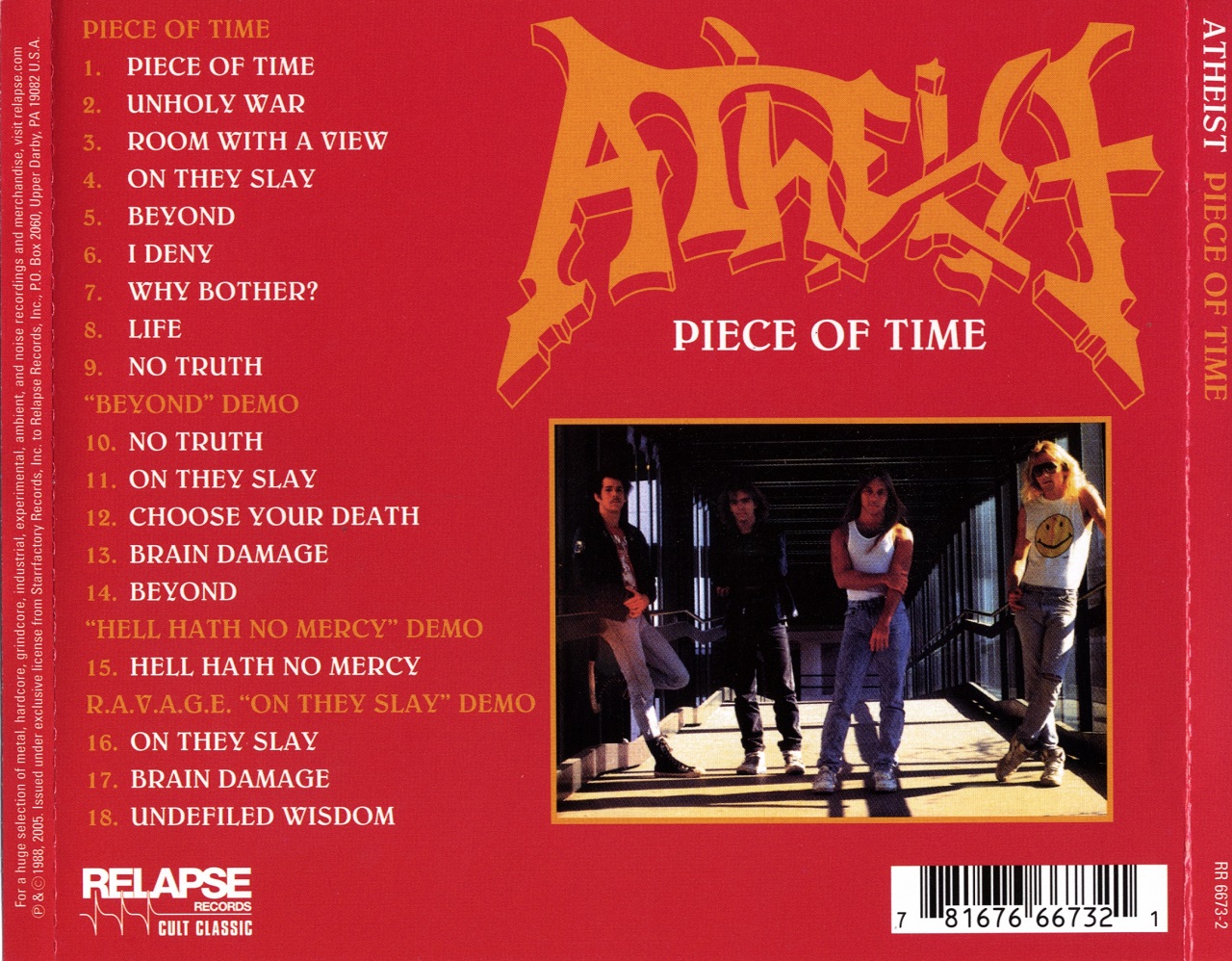 Cries from the Quiet World: Atheist "Piece Of Time"