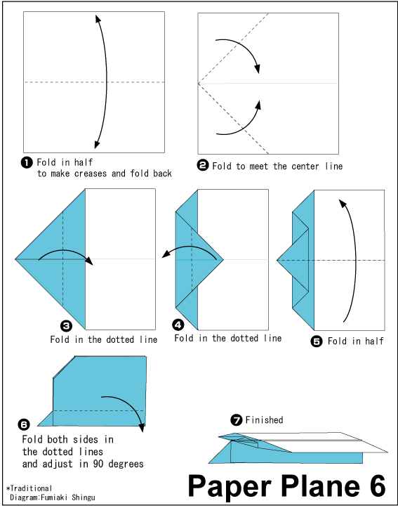 Paper Plane 6 - Easy Origami instructions For Kids