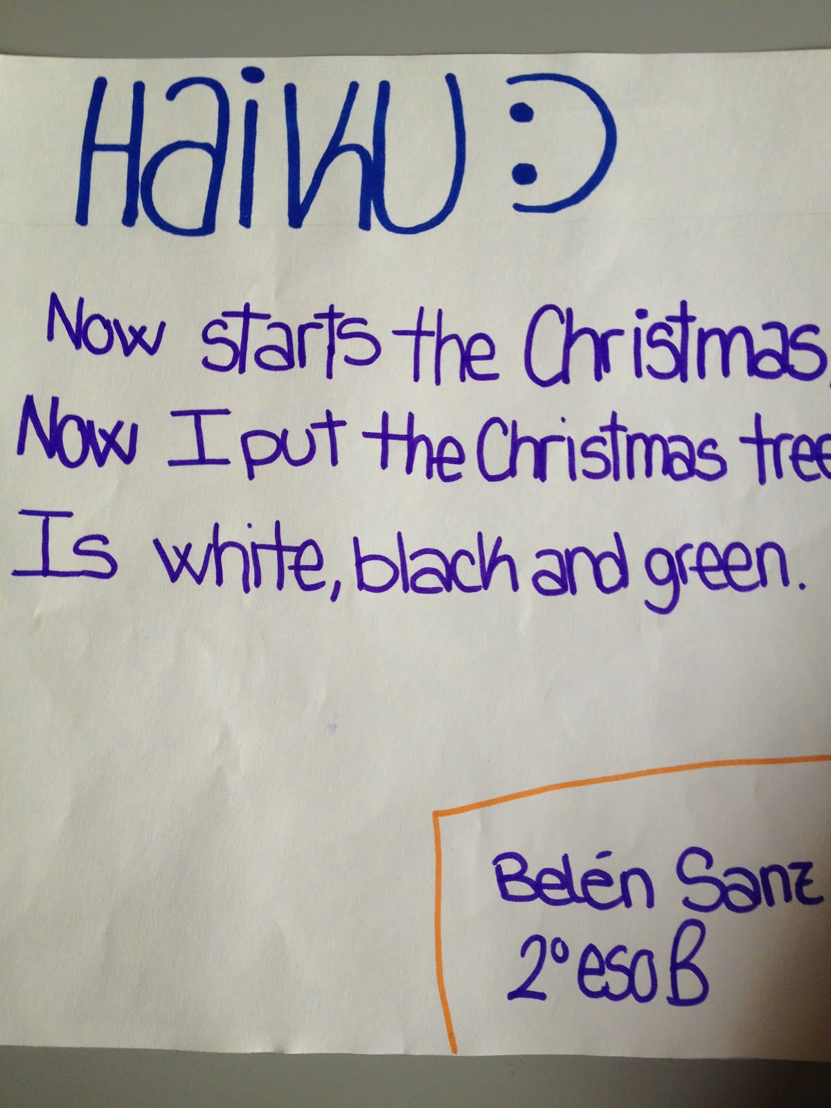 English Corner CORMAR: Christmas Haikus (2ºESO)