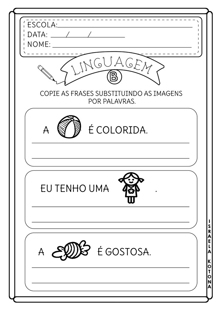 Educação infantil facil: Frases enigmáticas de A a Z