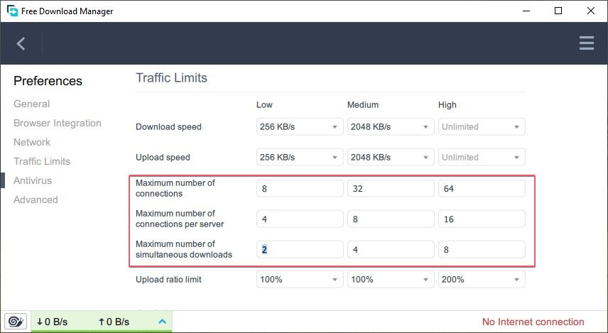 Free Download Manager 6 - Recommended settings