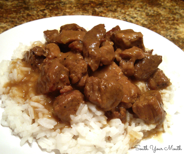 South Your Mouth: Stewed Beef (Beef Tips) with Gravy