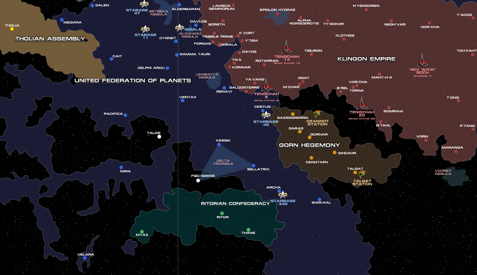 Star Trek: la mappa stellare della Federazione aggiornata - Space Opera