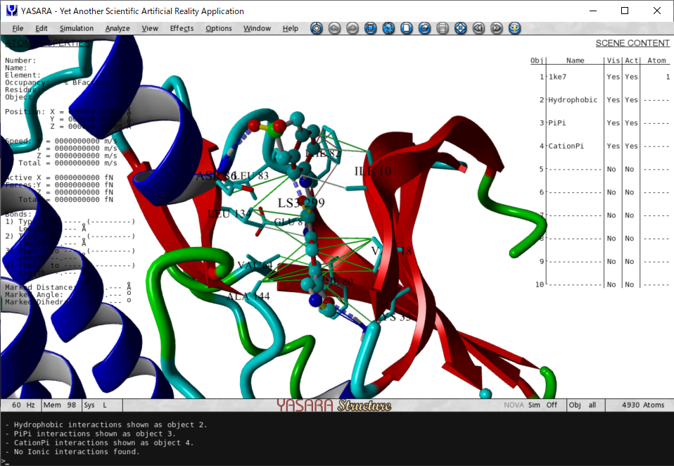 YASARA：リガンドと周辺構造の相互作用を表示-Affinity Science Blog/.org