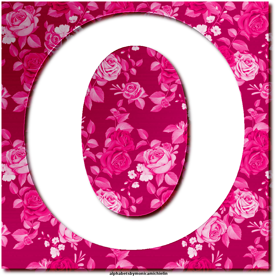 M. Michielin Alphabets: PINK FLORAL SEAMLESS ALPHABET, NUMBERS AND ...