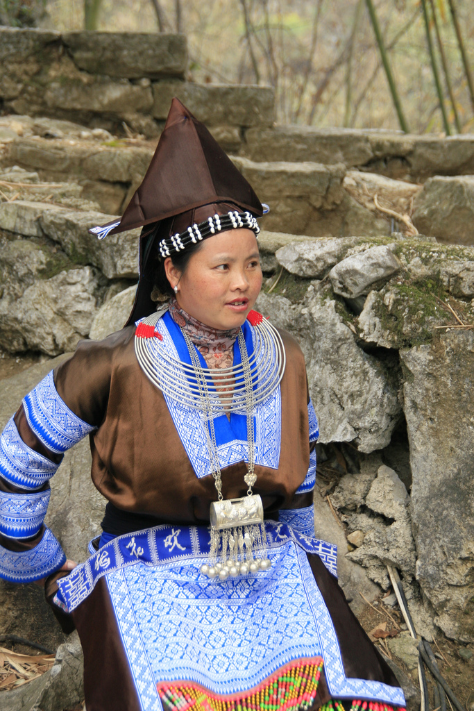 Local style: Traditional headdresses of the Miao women of China