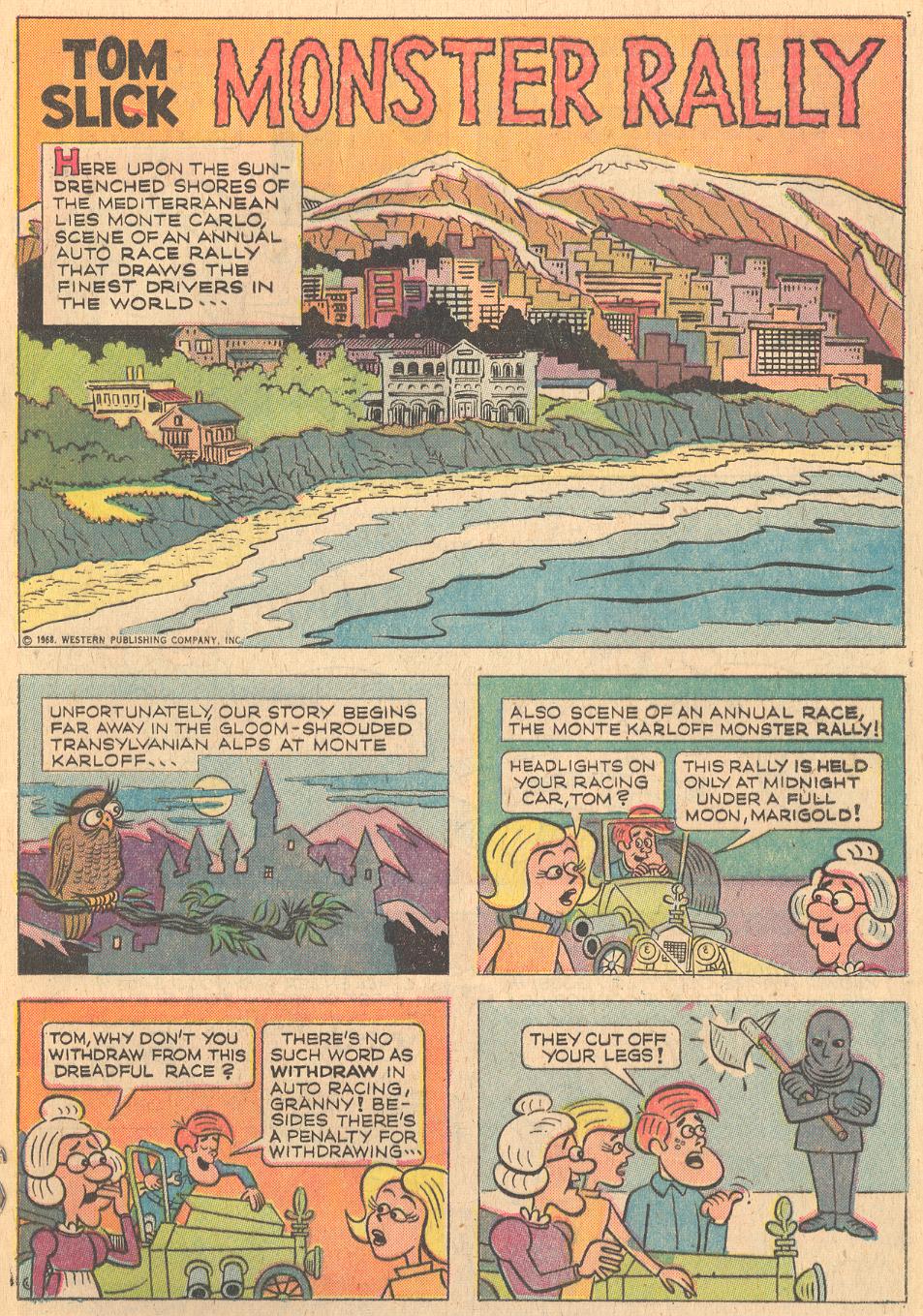 Four-Color Shadows: Tom Slick-Monster Rally-1968