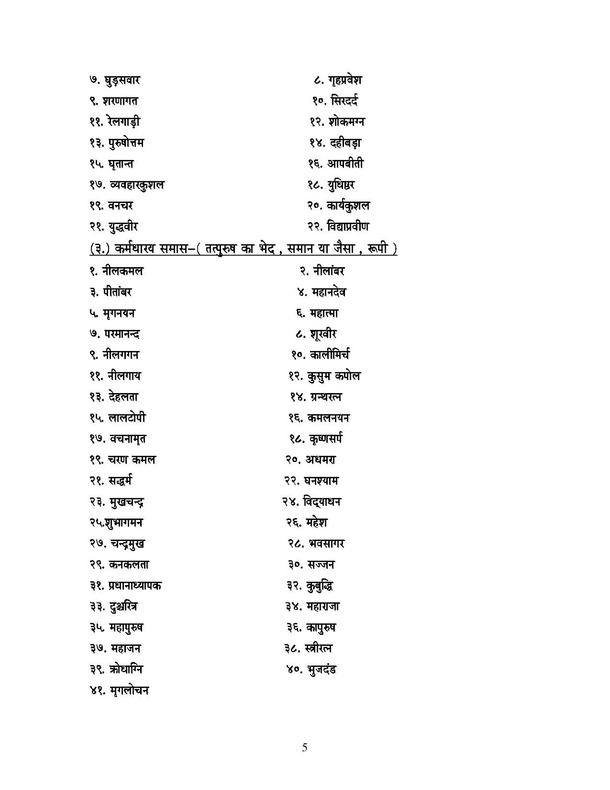 Hindi Grammar Work Sheet Collection for Classes 5,6, 7 & 8: Samas Work ...