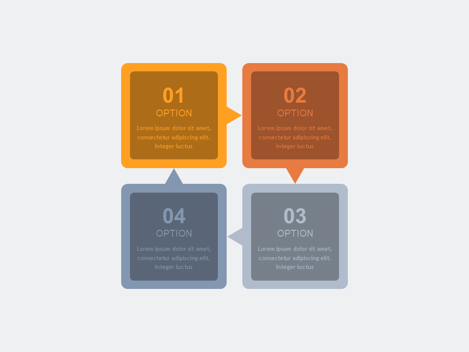 Round Square Circulation Connect PowerPoint Templates - PowerPoint Free