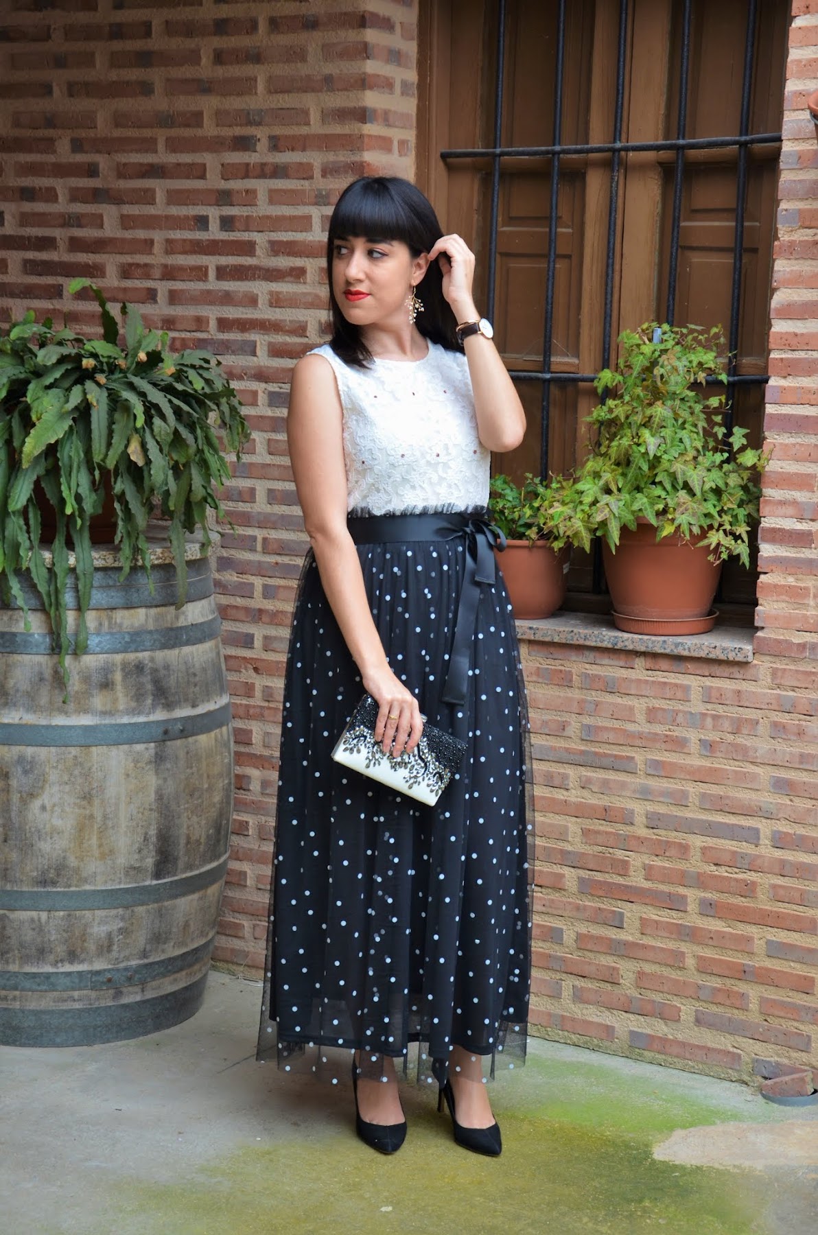 El Baúl de Raquel: SHEIN Spring Collection | Maxi falda de tul y lunares
