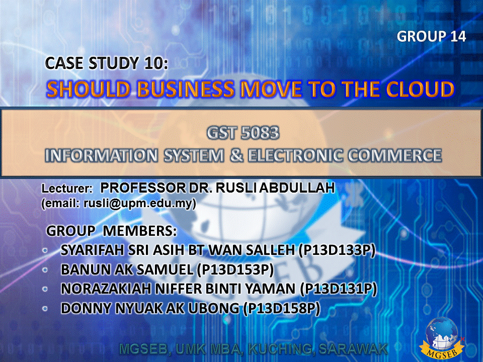 INFORMATION SYSTEM -CASE STUDY
